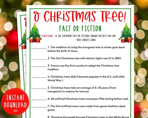 Christmas True Or False Questions And Answers Printable Printable
