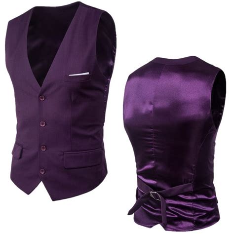 ＜920＞purple Suit Vest Men 2024 Spring New Slim Fit Sleeveless Vest