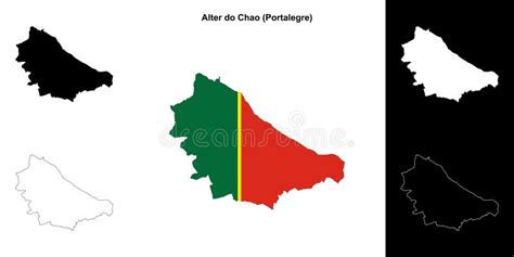 Alter Do Chao Outline Map Stock Vector Illustration Of Outline 334991752