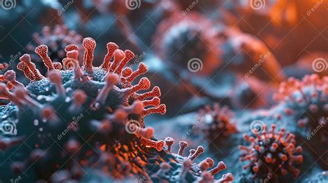 Close Up View Of Virus Nano Organism Stock Illustration Illustration