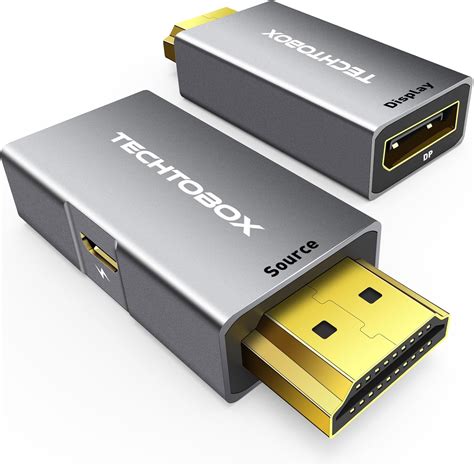 Jp Techtobox Hdmi Displayportアダプター 4k60hz 2個パック アクティブ