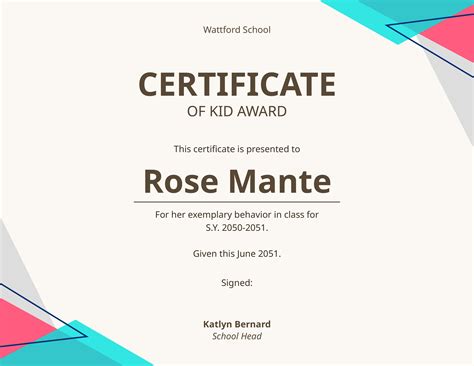 Certificates Template