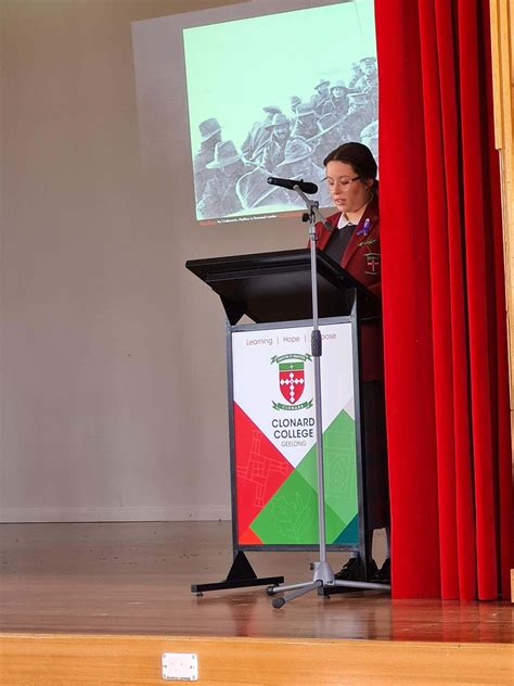 Anzac Assembly Clonard College Geelong