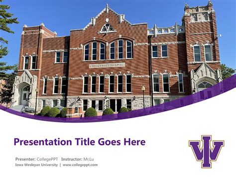Iowa Wesleyan University Course/Courseware Creation PPT Template_CollegePPT