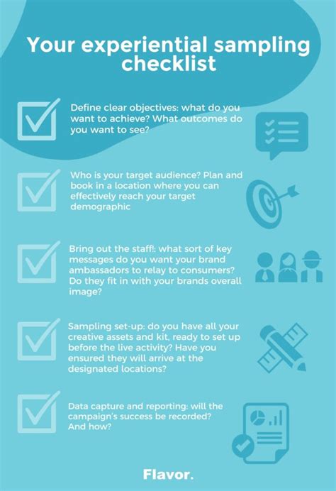 Your Experiential Sampling Checklist Key Elements To Think About Flavor