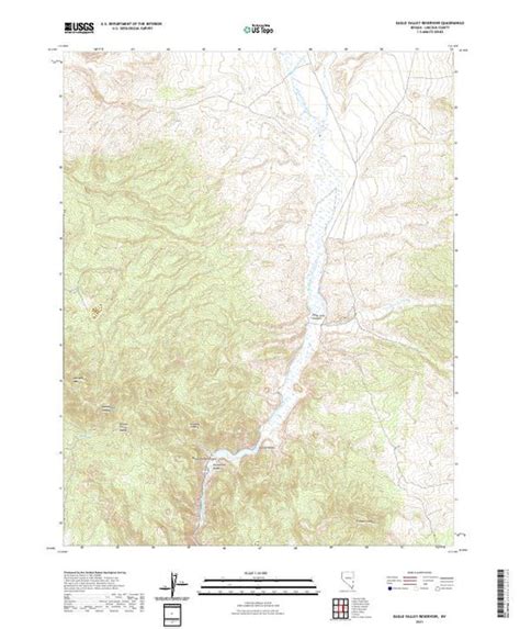 Us Topo 7 5 Minute Map For Eagle Valley Reservoir Nv American Map Store