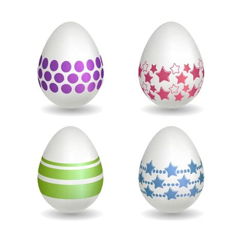 Premium Vector Happy Easter With Easter Eggs Set