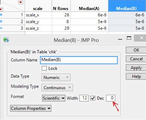 solved decimal places in summary table jmp user community