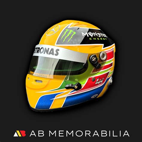 Lewis Hamilton Signed 2013 Mercedes 12 Half Scale Helmet