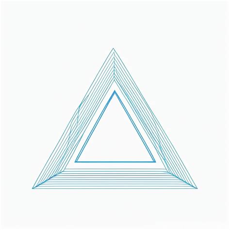Draw The Lines Of An Equilateral Triangle In Blue Against A White