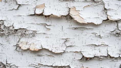 Peeling White Birch Tree Bark Texture Closeup Stock Illustration