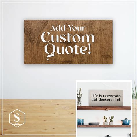 Custom Quote Sign 3d Letter Stained Birch Wood Wall Art Etsy