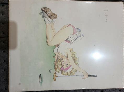 Frank Frazetta Erotic Girl Golfer Drawings Set Of 3 Prints 1990259655