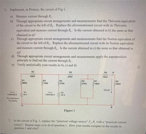 Solved 1 Implement In Proteus The Circuit Of Fig 1 A