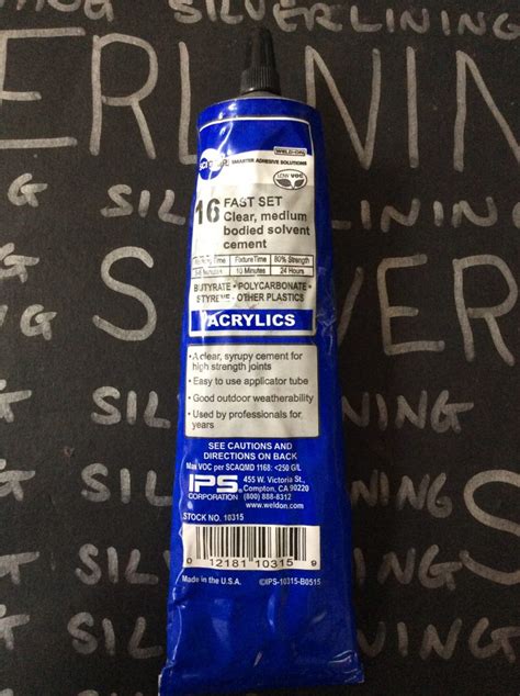 Ips Fast Set Clear Medium Bodies Solvent Cement Glue Silverlining