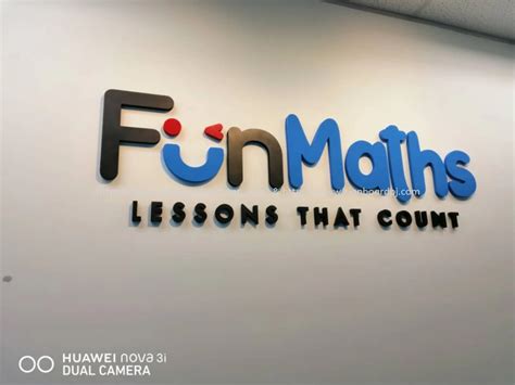 Fun Maths Pvc Cut Out 3d Lettering Indoor Signage Signboard At Klang