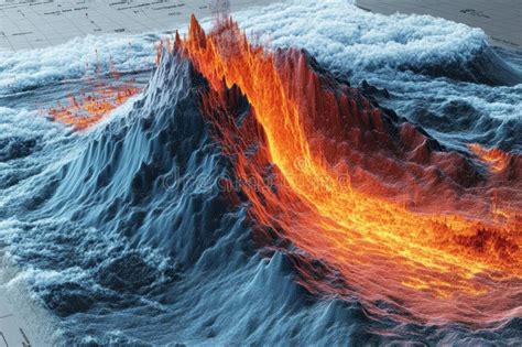 P Wave Interaction With Solid And Liquid Layers In Earths Stock Image