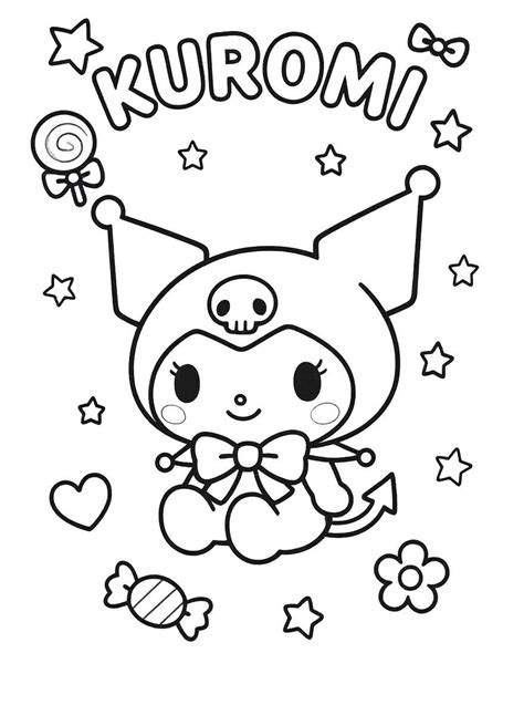 Free Kuromi Coloring Pages Pdf Printables Colorings