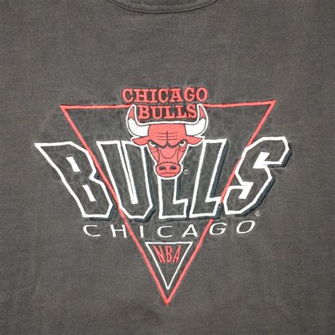 Logo 7 Vintage 90s Single Stitch Chicago Bulls Logo 7 Black T Shirt