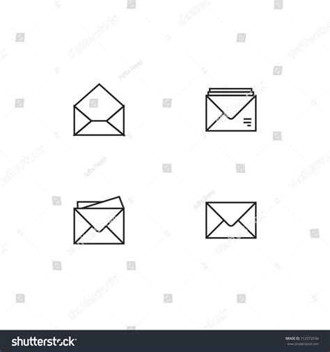 email icon line stock vector royalty free 712972036 shutterstock