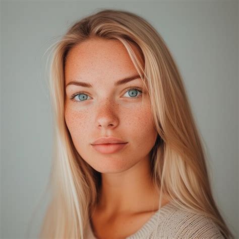 Premium Photo Image Of A Beautiful Norwegian Woman With Long Straight