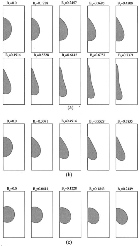 The Dependency Of The Critical Bond Number On The Dimensionless Area Of