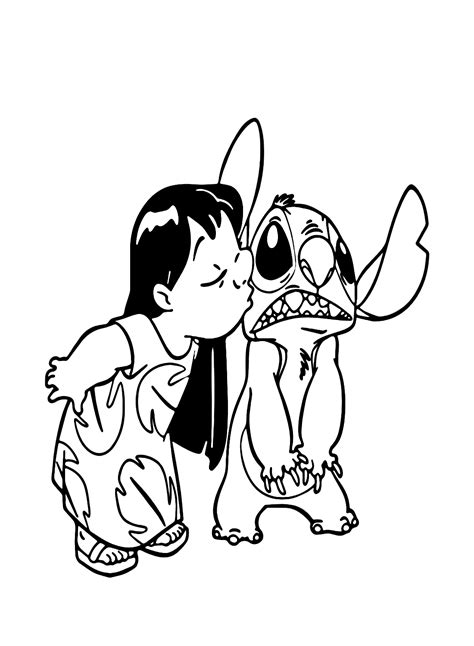 Lilo And Stitch Coloring Pages Cute