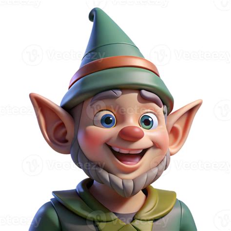 Magnificent Traditional Portrait Of A Whimsical Gnome With A Po Premium