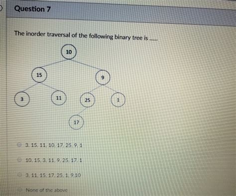 Solved Which Of The Following Is The Correct Binary Search