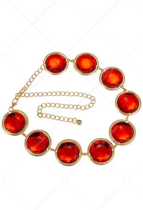 Women Waist Chain Acrylic Ruby Belly Chains Swimsuit Accessories Body