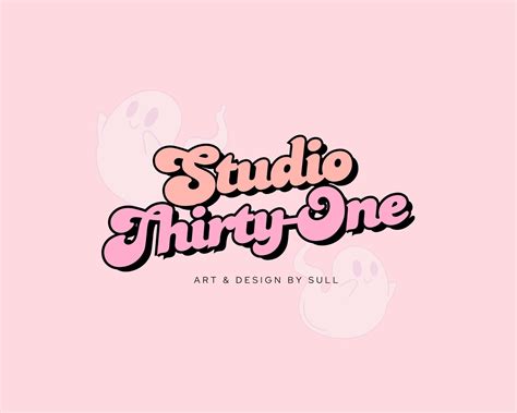 Halloween Ghost And Cat Art Print Pink Halloween Artwork Cute