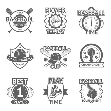 Baseball Emblems Set 428999 Vector Art At Vecteezy