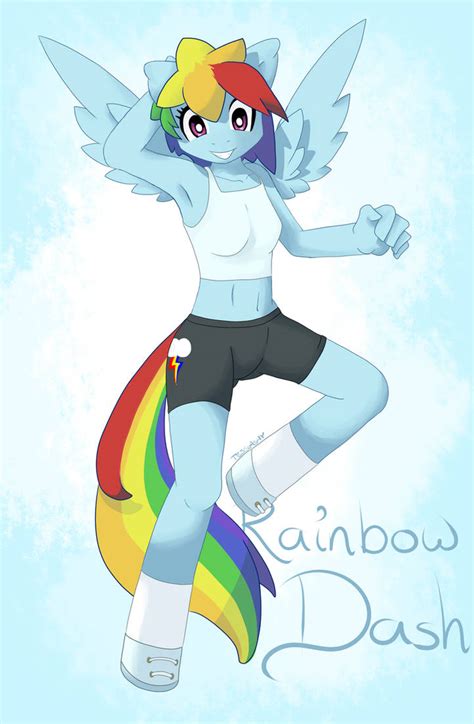 Rainbow Dash Anthro By Tesslashy On Deviantart