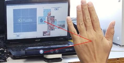 gesturepuzzle interface is running from gestural interaction