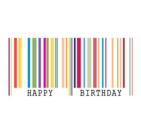 Happy Birthday Barcode Illustration Bje Uk