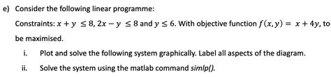 solved e consider the following linear programme