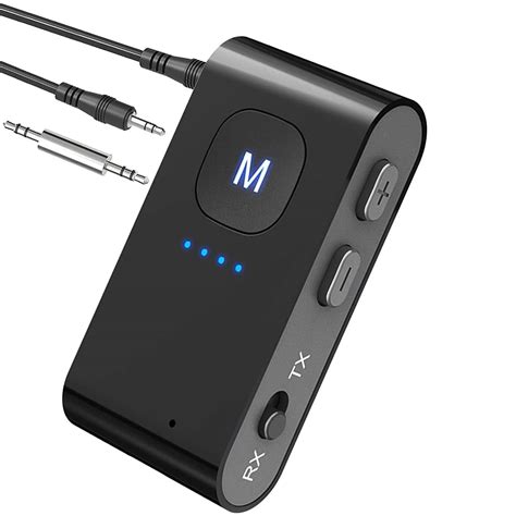 Адаптер Bluetooth 5.0, Аудио предавател и приемник със слот за карта ...