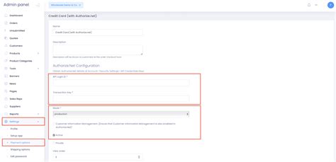 Authorize Net Integration B2B Wave Knowledge Base