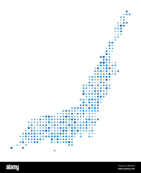 Lembeh Dot Map Island Digital Style Shape Lembeh Vector Image Island