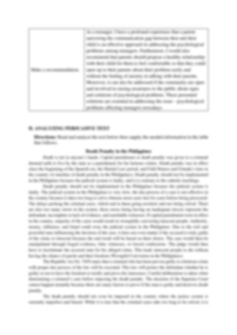 Solution Analyzing A Problem Solution Or Persuasive Text Activity