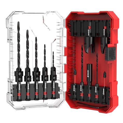 15 Pcs High Speed Steel Tapered Countersink Drill Bit Set With Wood Plug Cutters For Woodworking