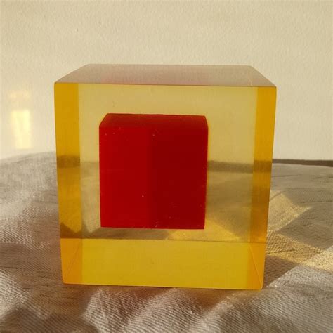 Lucite Cube Etsy