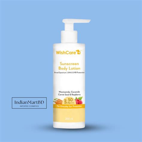 Wishcare Spf 50 Sunscreen Body Lotion প্রতিদিনের সান প্রোটেকশন