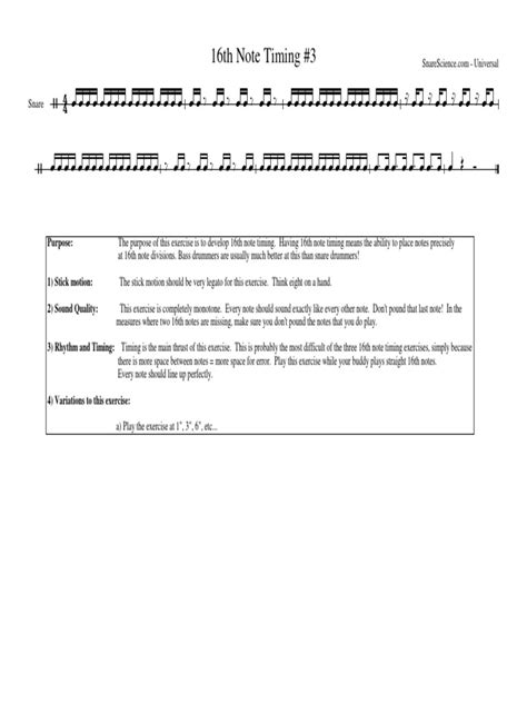 16th Note Timing3 Pdf