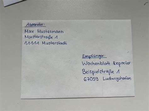 Brief Umschlag Beschriften Wie Adressiert Man Ein Kuvert Richtig