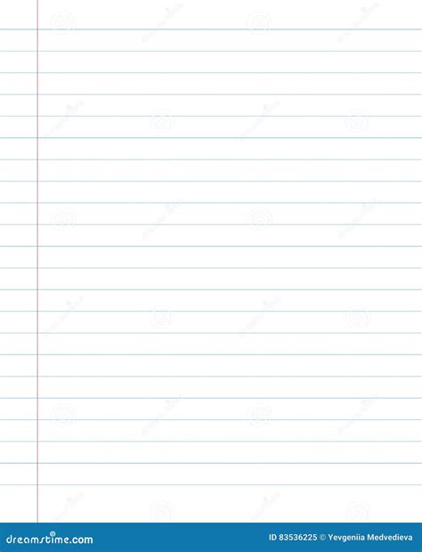 Blank Lined Notebook Sheet With Diagonal Lines And Red Margin Vector