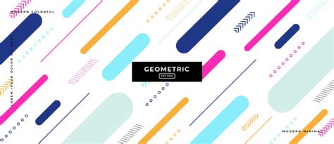 Geometric Color Parallel Shapes In White Background 2883837 Vector Art