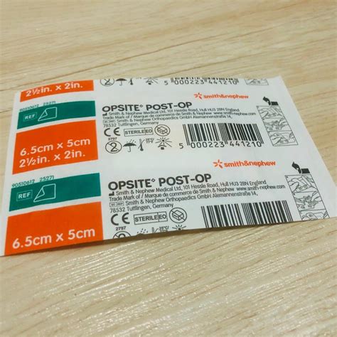 Opsite Post Op Waterproof Dressings Health And Nutrition Medical