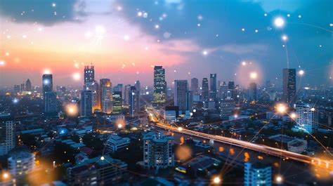 Energy Digitalization Smart City With Wireless Network And Connection Technology Con Generative