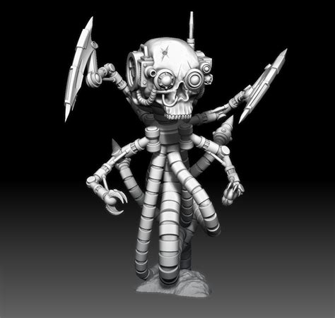 💀 Figura De Exhibición Servo Assassin Skull・archivo 3d Para Impresión
